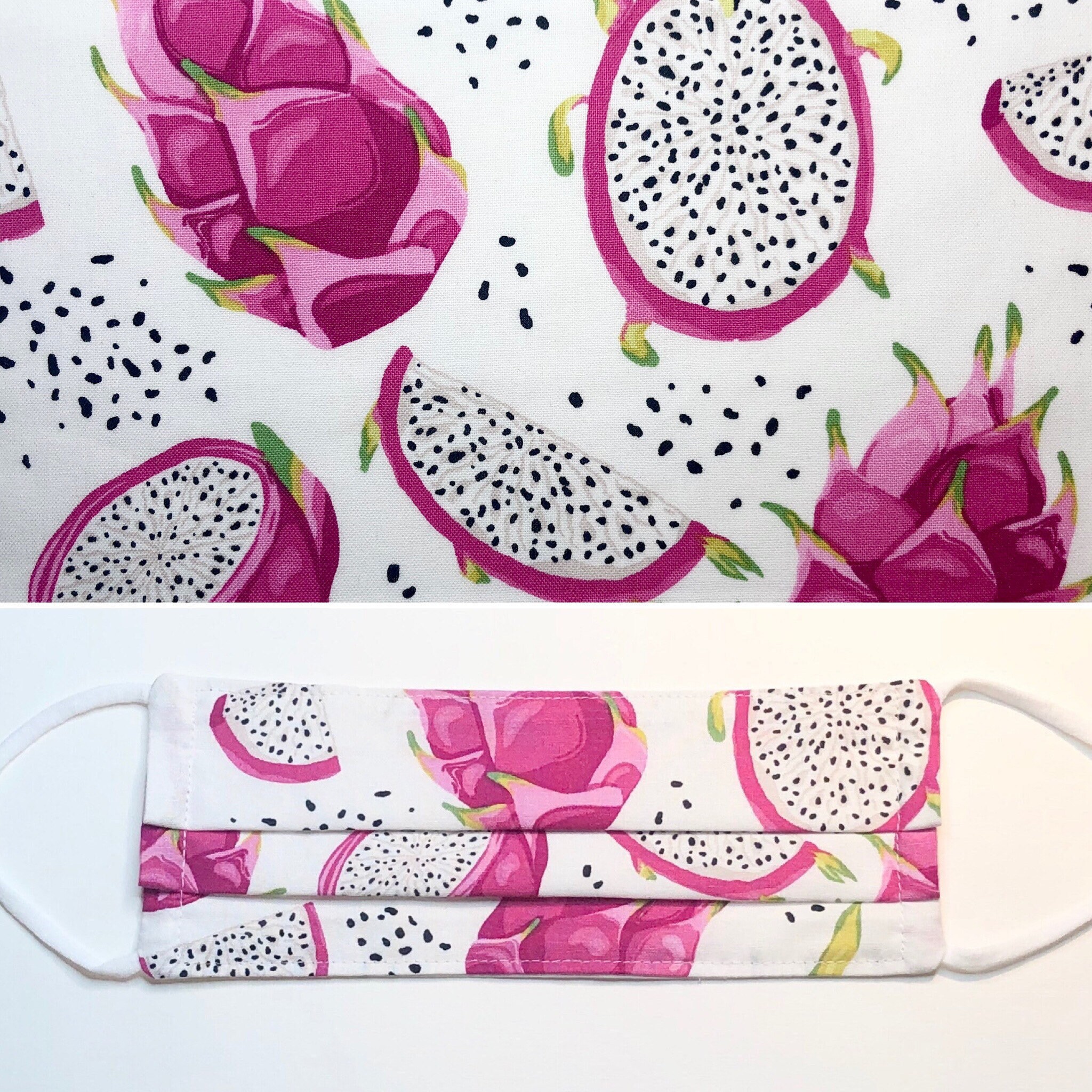 Dragon Fruit Pitaya Face Mask with Nose Wire & Asjustable | Etsy