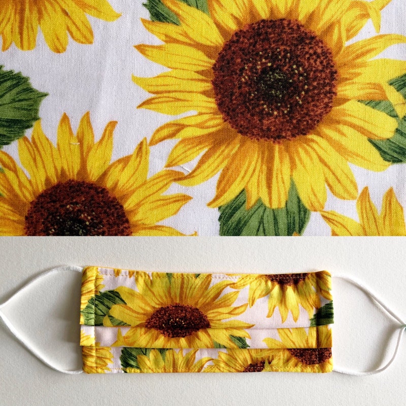Sunflower Face Mask - Etsy