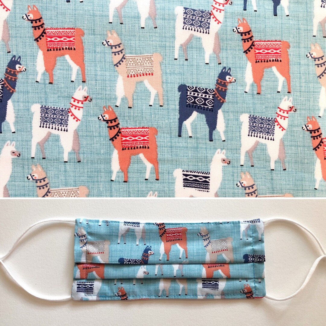 Ooh La Llama Alpaca & Llama Face Mask With Nose Wire and Optional ...