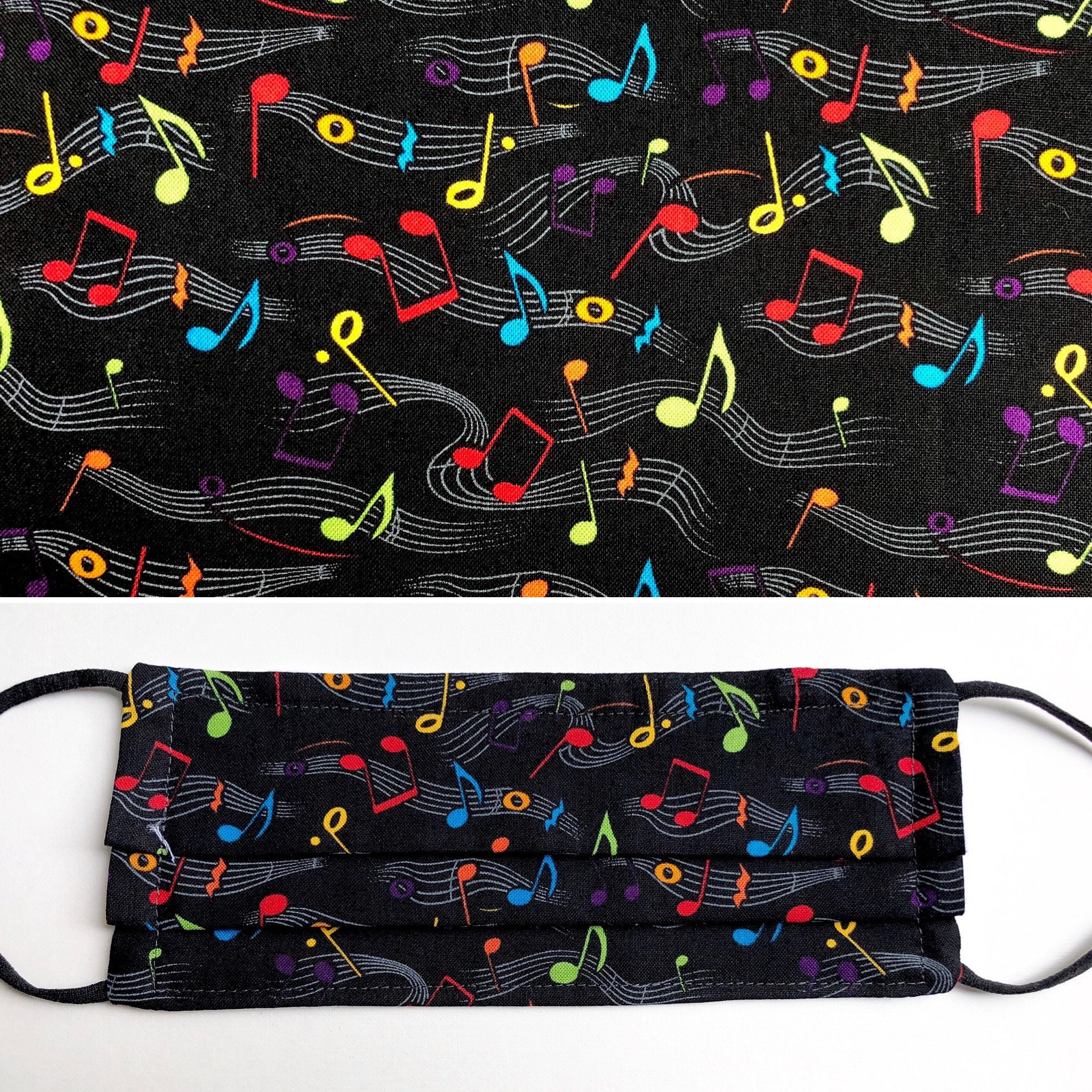 Sing Music Note Face Mask With a Nose Wire & Adjustable - Etsy UK