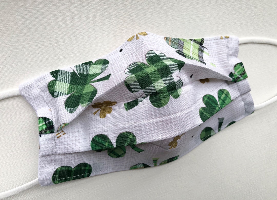 Lucky Shamrock | St. Patrick’s Day Face Mask With Nose Wire ...