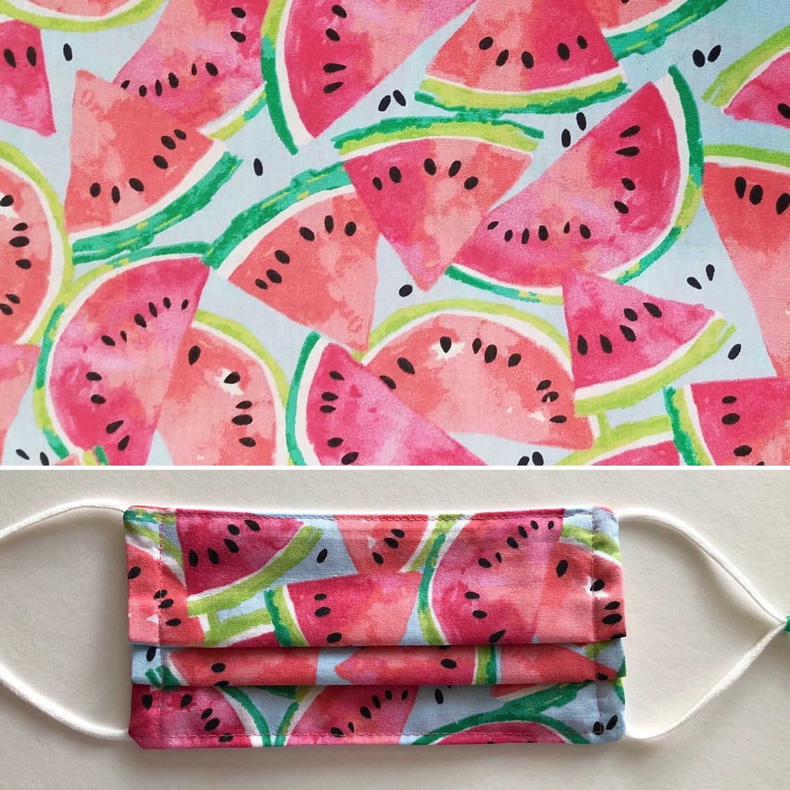 Juicy Watermelon Fruit Face Mask with Nose Wire & Adjustable | Etsy