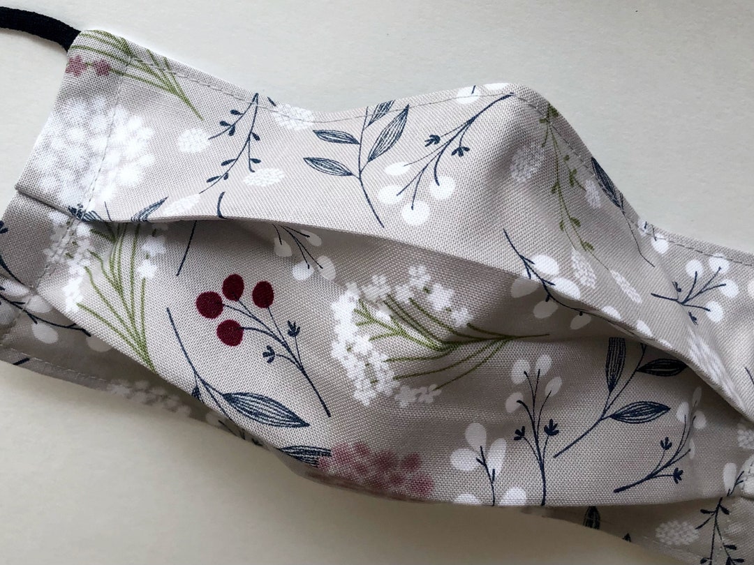 Moonlit | Whimsical Gray Feminine Face Mask With Nose Wire & Adjustable ...