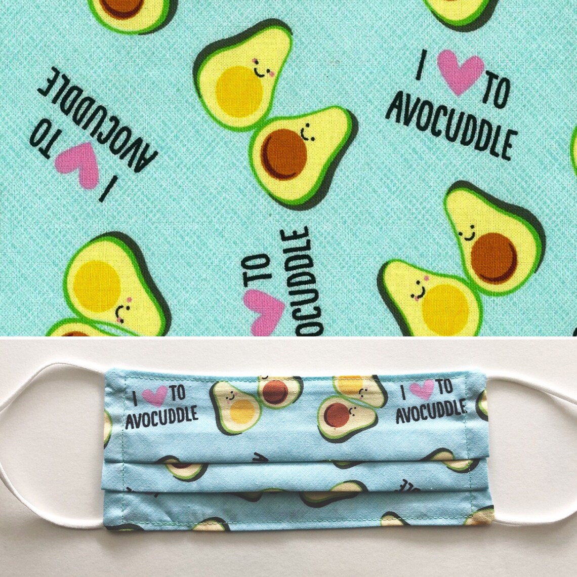 Avocuddle Avocado Love Face Mask for Adult Youth Kids Child | Etsy