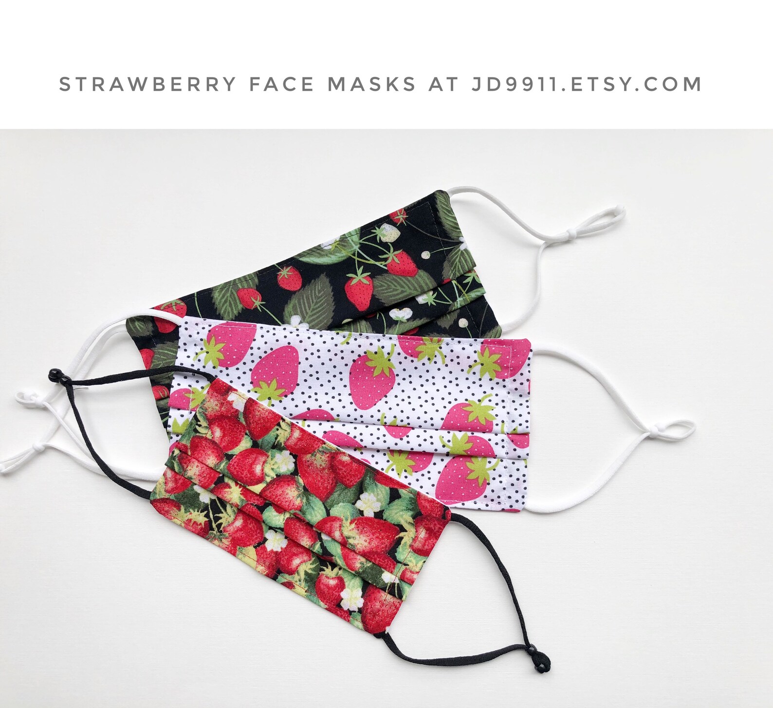 Speckled Strawberries Face Mask with Nose Wire & Adjustable - Etsy Italia