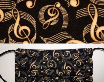 Musical Note Mask Let People Hear You Sing Black Mask 65 - Etsy