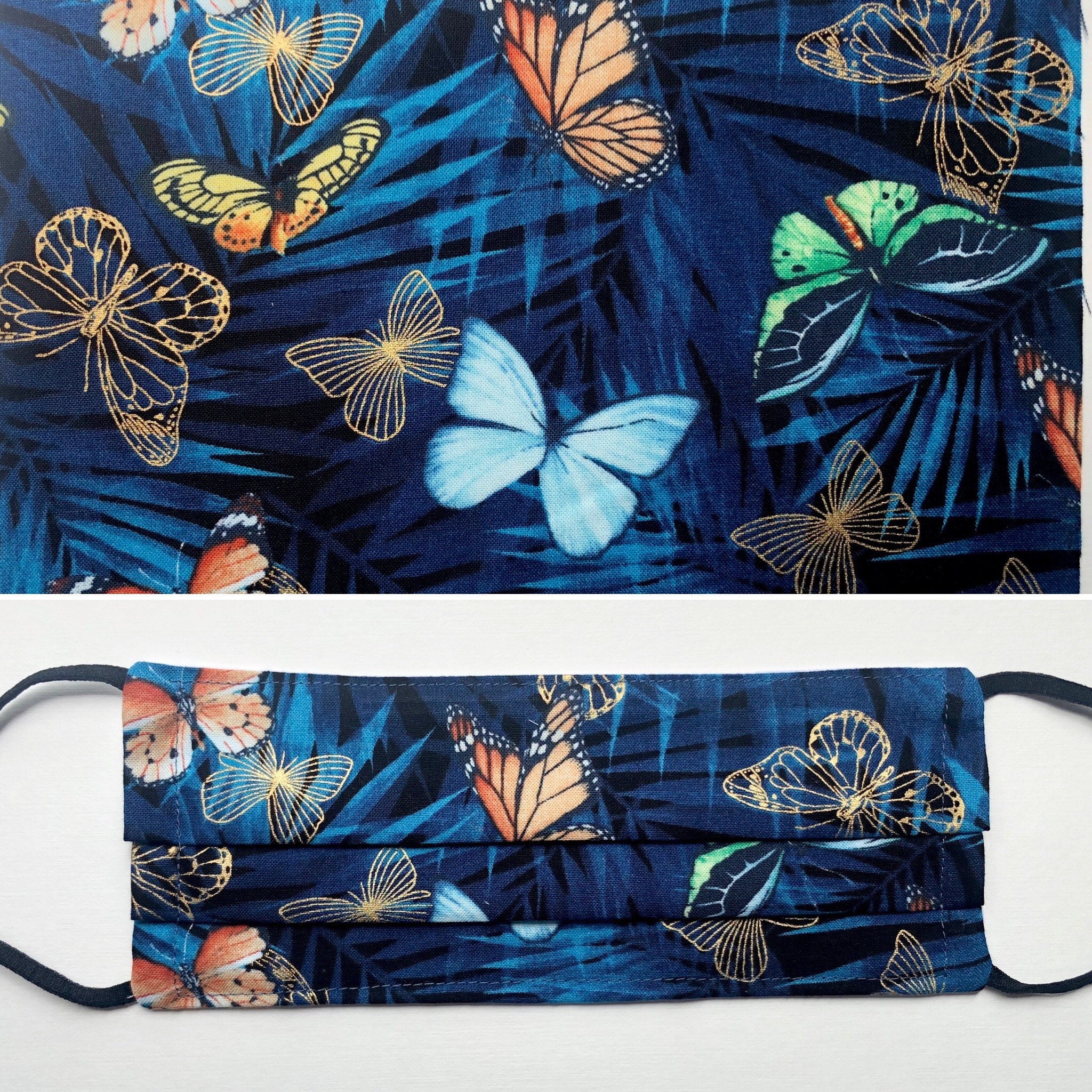 Beautiful Butterflies Face Mask With Nose Wire & Adjustable - Etsy UK