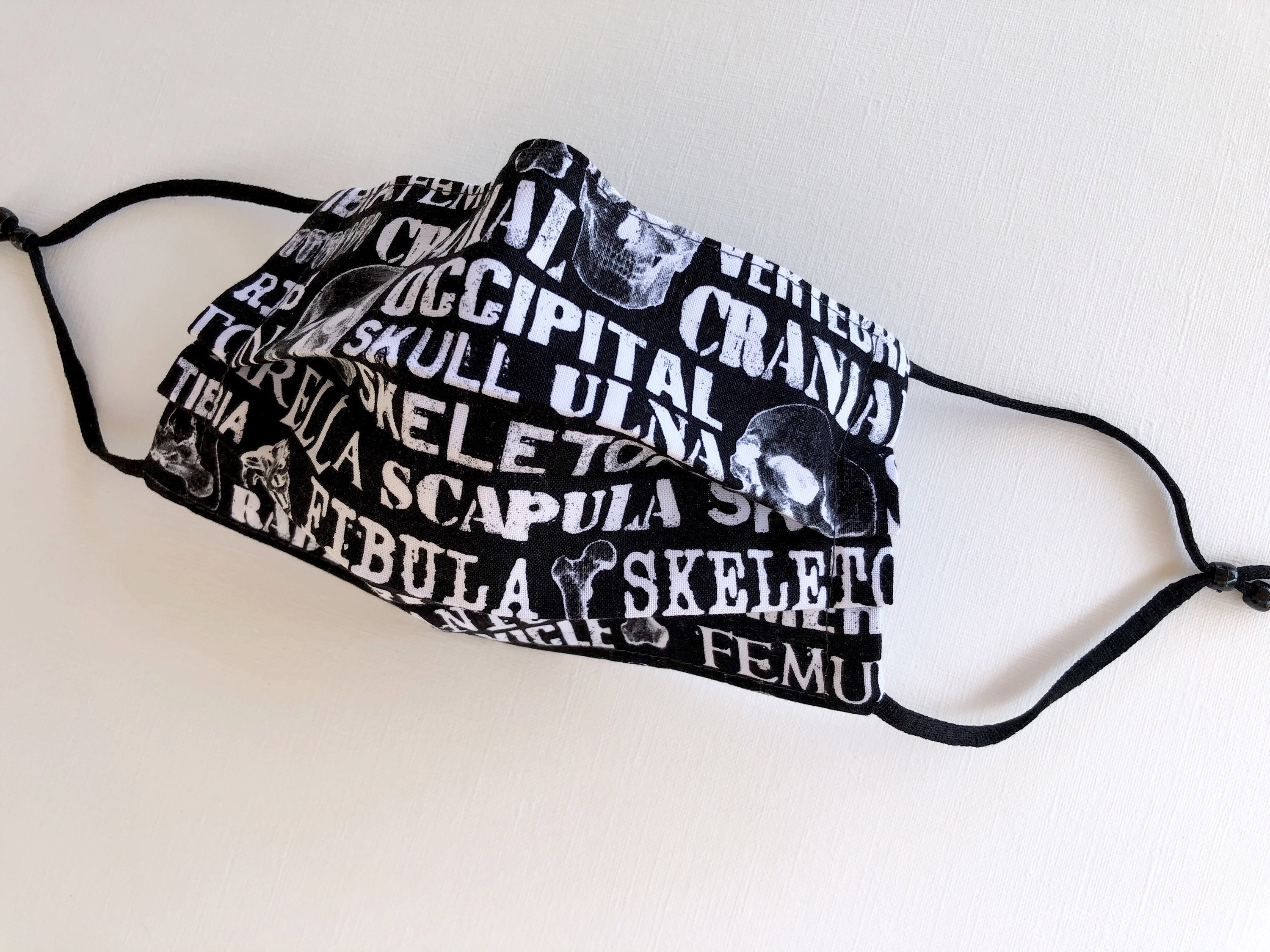 Bones Skeleton Halloween Anatomy Face Mask With Nose Wire - Etsy