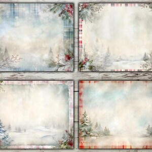 Grunge Plaid Winter Digital Paper for Your Holiday Projects, Junk ...