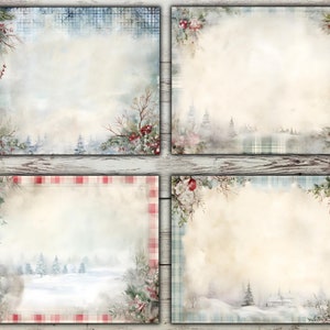 Grunge Plaid Winter Digital Paper for Your Holiday Projects, Junk ...