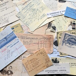 Vintage Receipt Ephemera Pack for Your Junk Journals, Master Boards ...