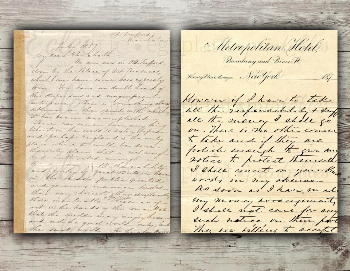 Vintage Handwriting Tear Pages for Your Junk Journals Collage - Etsy