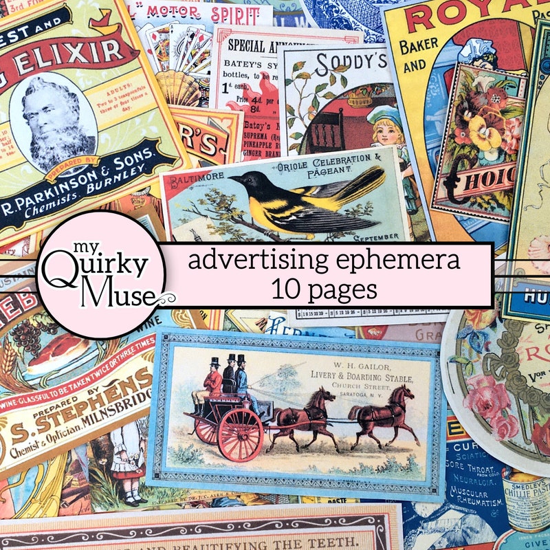 Ephemera Packs - Etsy