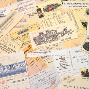 Vintage Receipt Ephemera Pack for Your Junk Journals, Master Boards ...