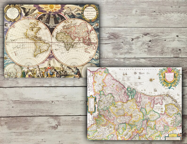 Vintage Map Tear Pages for Your Junk Journals Old - Etsy