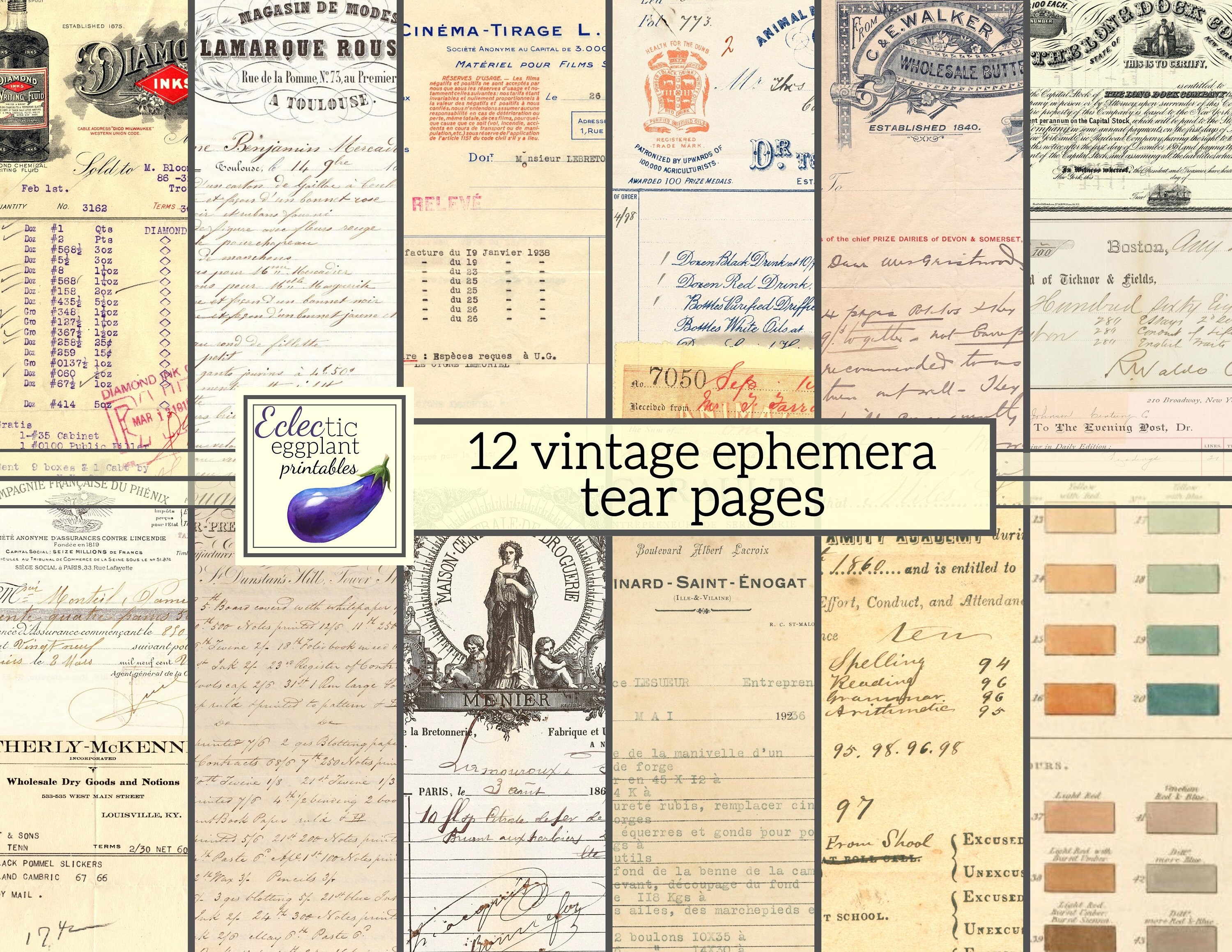 Paper Paper & Party Supplies Ledger Sheets Digital Ephemera Old Report ...