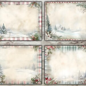 Grunge Plaid Winter Digital Paper for Your Holiday Projects, Junk ...
