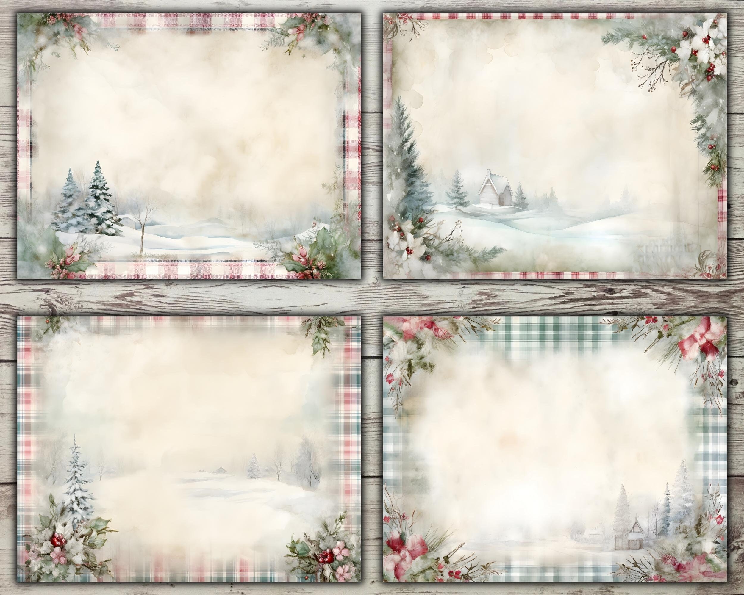 Grunge Plaid Winter Digital Paper for Your Holiday Projects, Junk ...