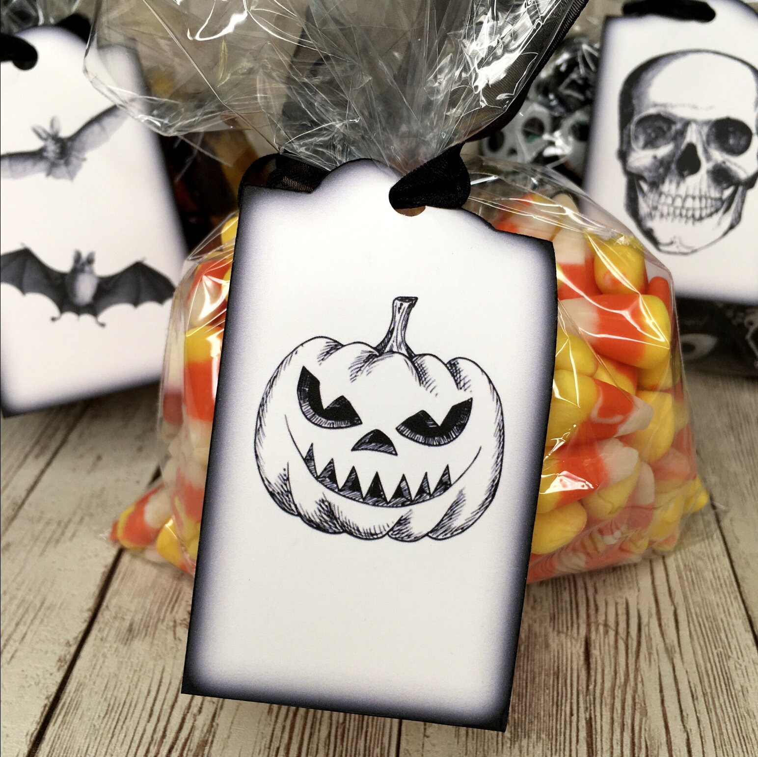 Spooky Halloween Tags for Your Scary Treat Bags or a Creepy - Etsy