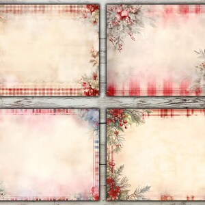 Grunge Plaid Christmas Digital Paper for Your Holiday Projects, Junk ...