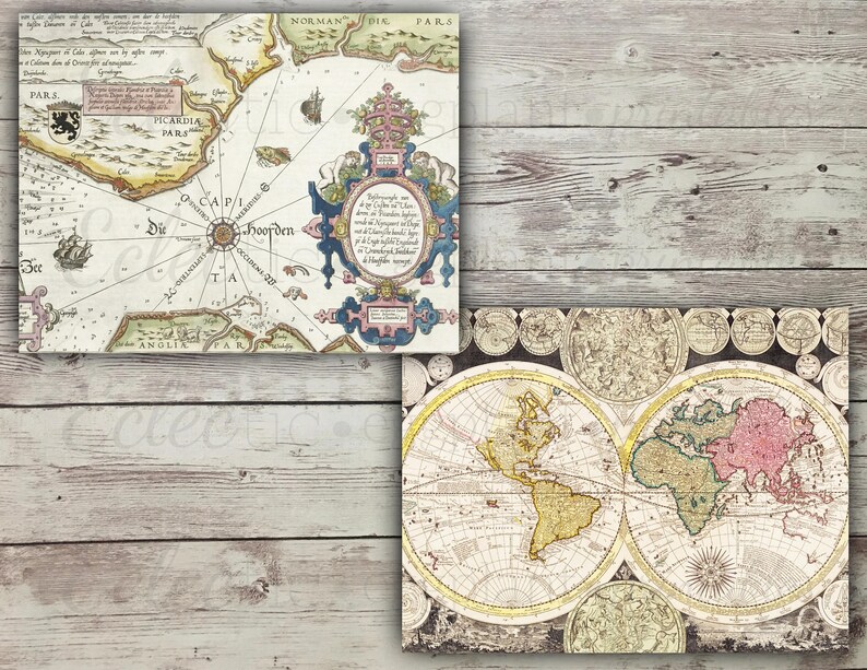 Vintage Map Tear Pages for Your Junk Journals Old - Etsy