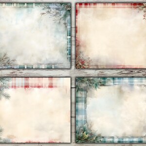 Grunge Plaid Christmas Digital Paper for Your Holiday Projects, Junk ...