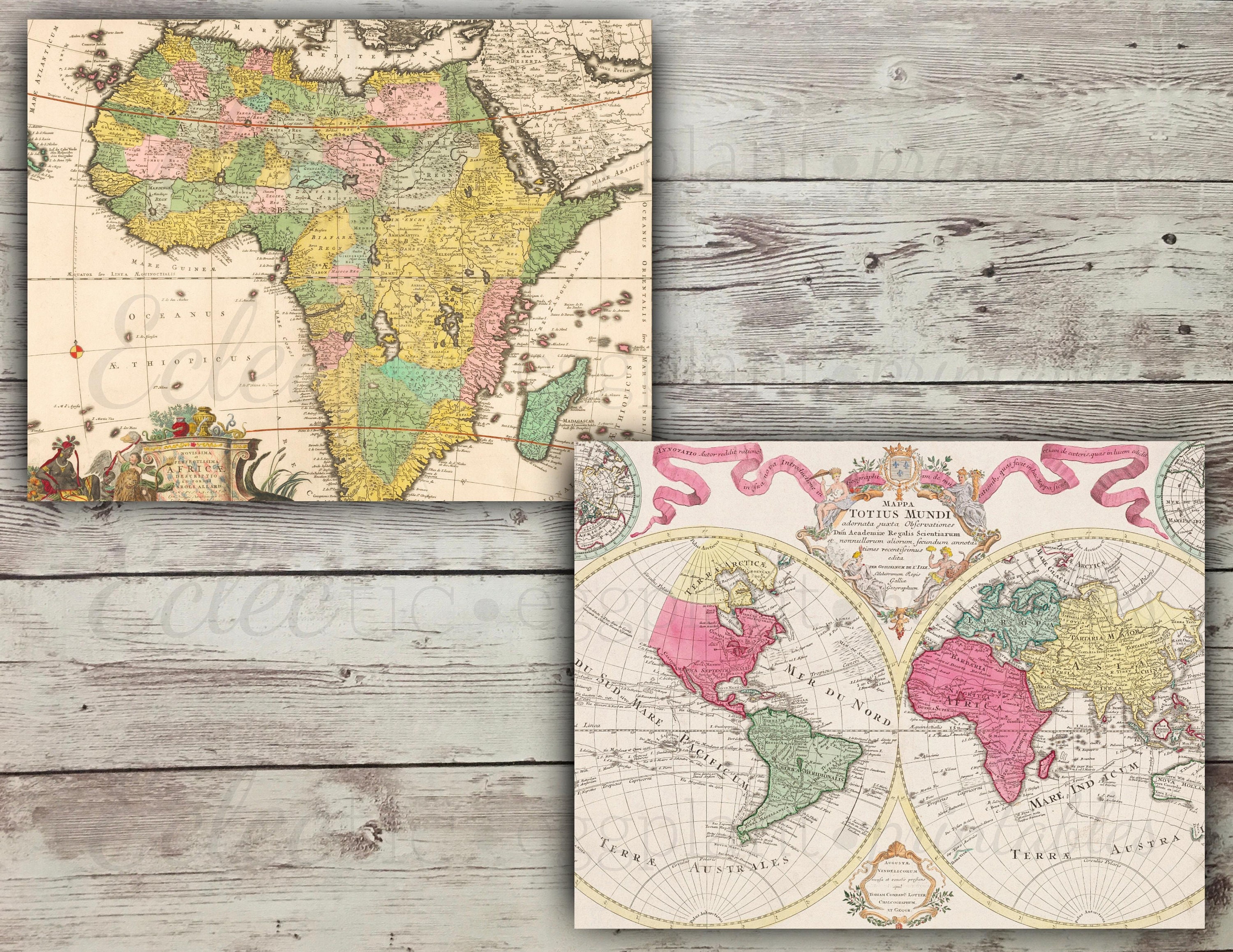 Vintage Map Tear Pages for Your Junk Journals Old - Etsy