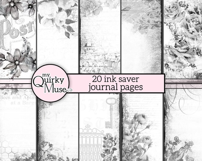 Black and White Transparent Collage Kit, Translucent Rice Paper and ...