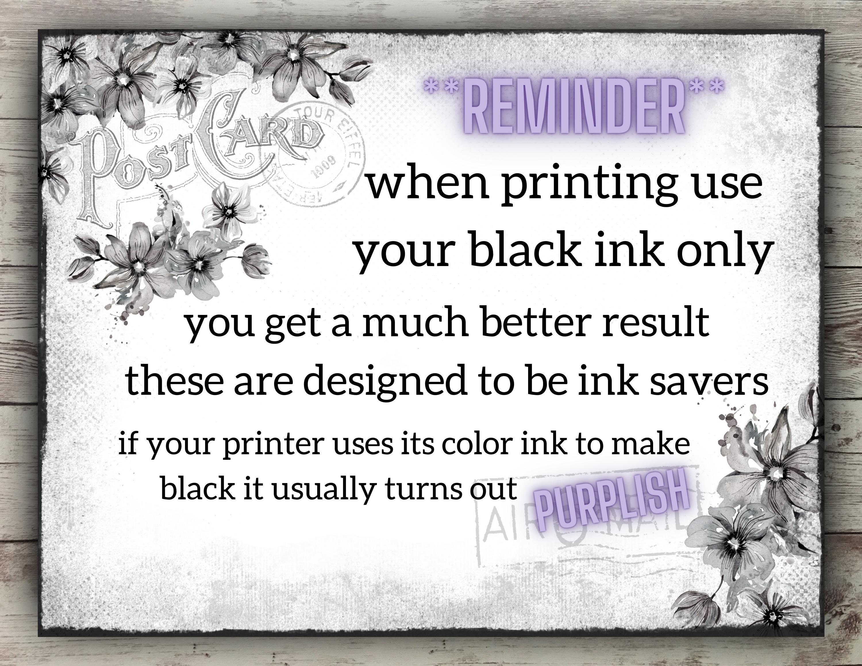 Ink Saver Journal Pages for Your Notebooks Ephemera Pack - Etsy