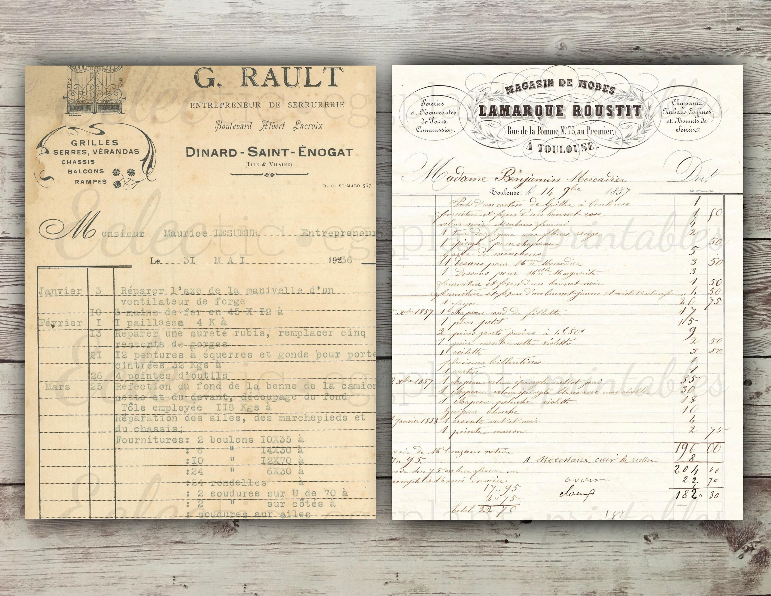 Paper Paper & Party Supplies Ledger Sheets Digital Ephemera Old Report ...