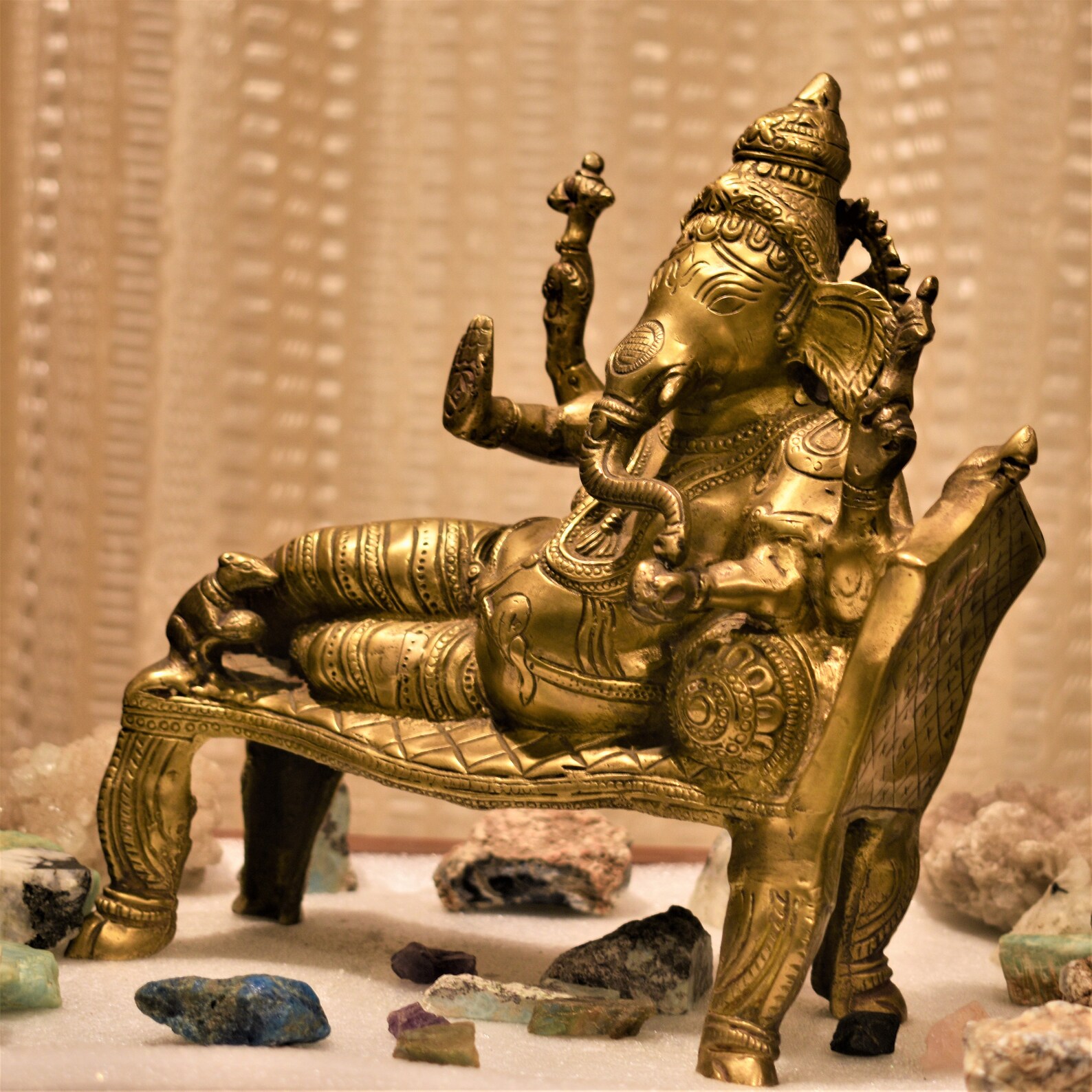 Ganesha on Bed Statue Lord Ganesh home Decor Antique | Etsy