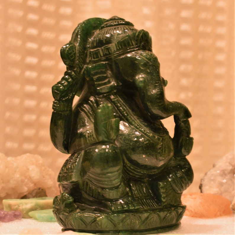 Ganesha Statue Green Aventurine Sculpture Ganesha Jade - Etsy