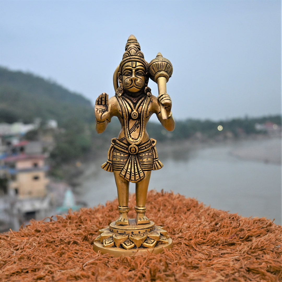 Hanuman Statue 21 Cm Hanuman Brass Statue Blessing Hanuman Statue ...