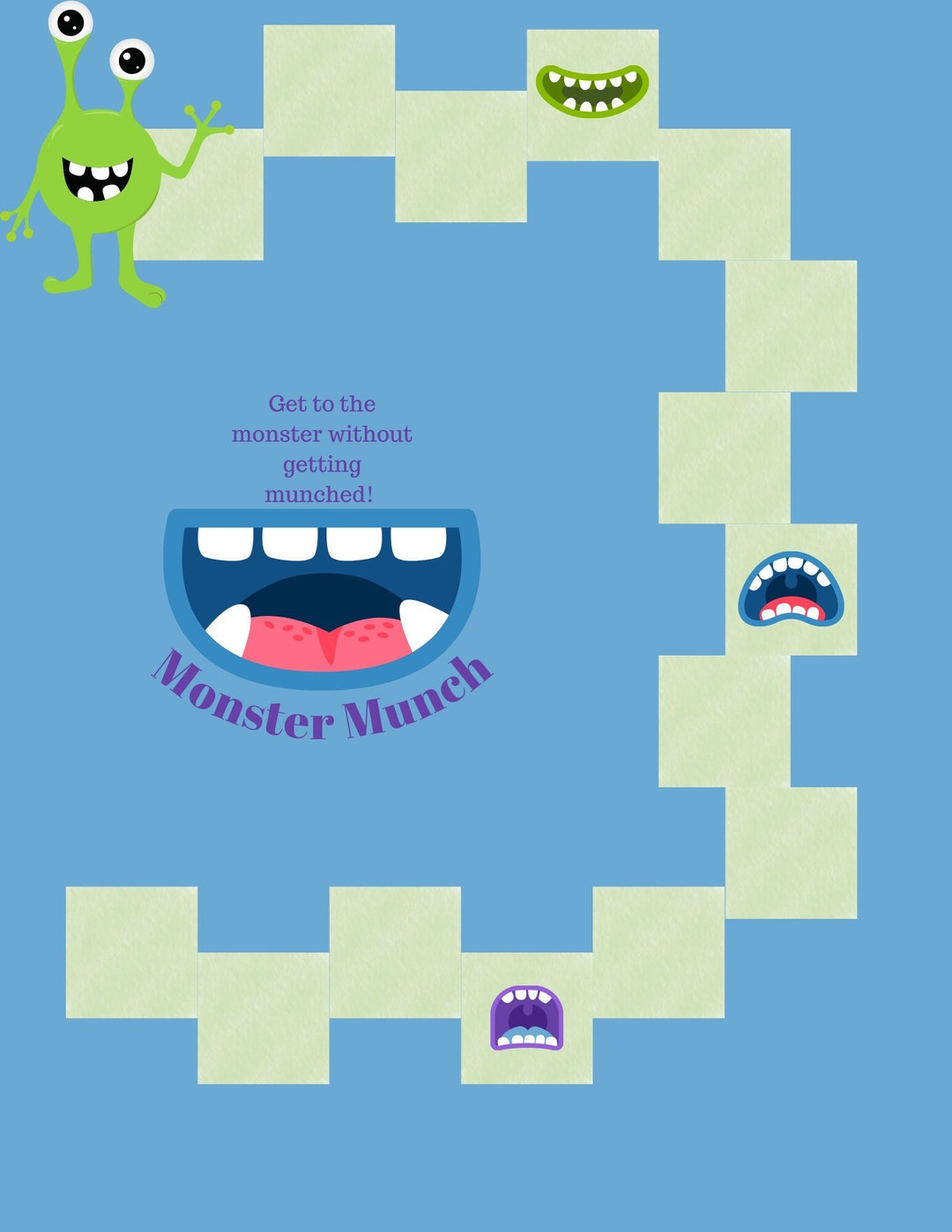 Monster Munch Counting Game - Etsy