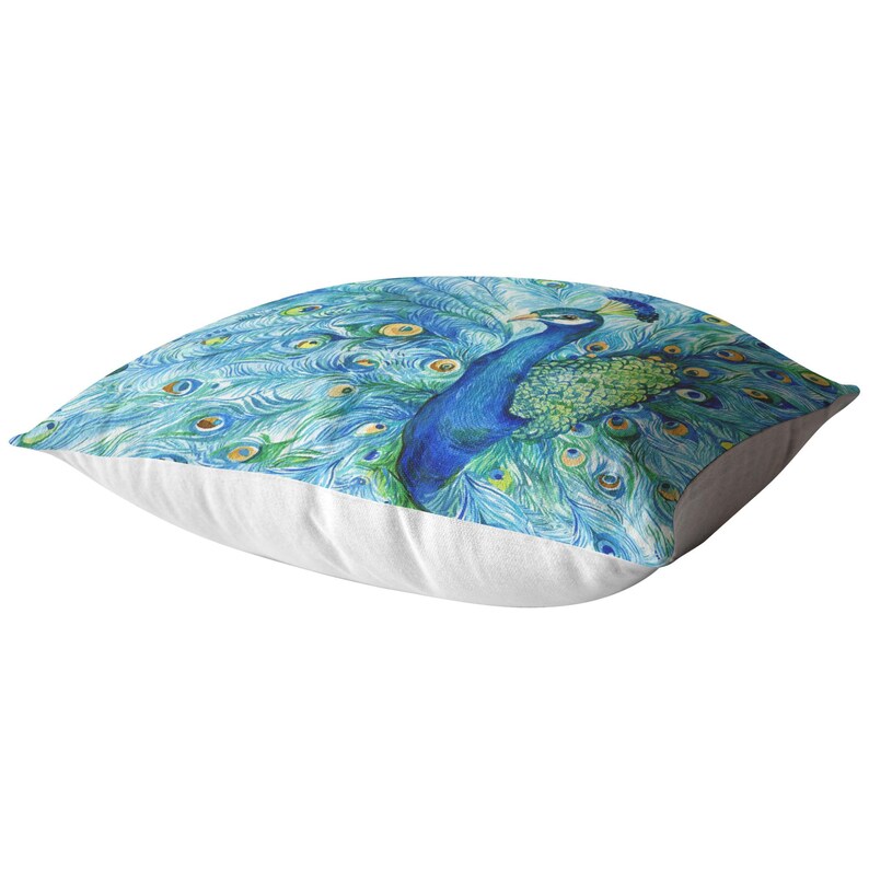 Decorative Throw Pillow Peacock Etsy