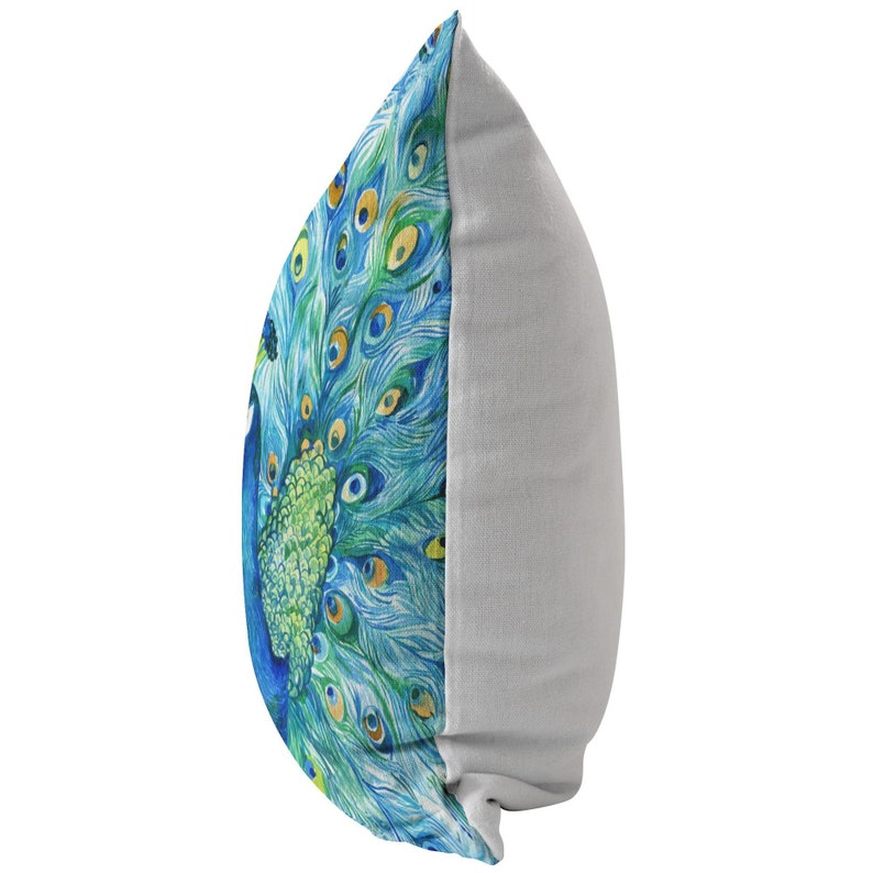 Decorative Throw Pillow Peacock Etsy