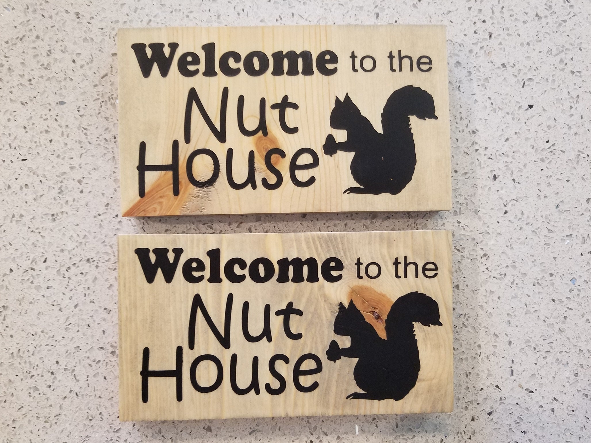Painted Sign - Pine 4 X 7 - Welcome to the Nut House - Wood Wall Art ...