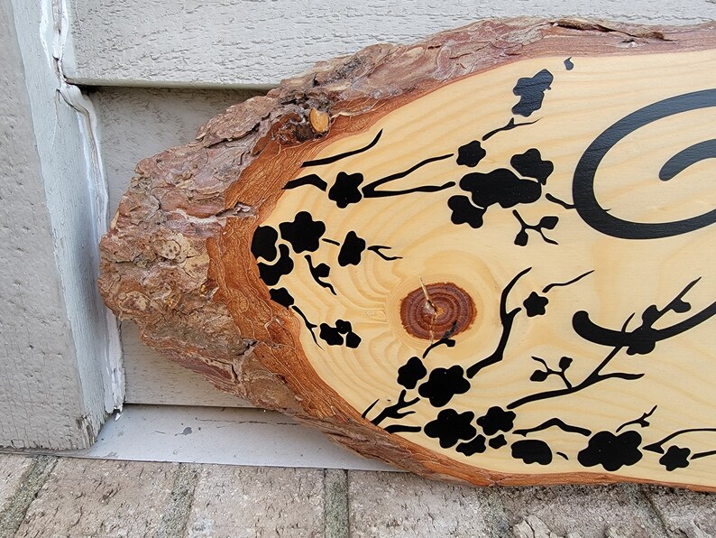 Painted Sign Red Pine 30.5 X 8 Live Edge Family Where - Etsy