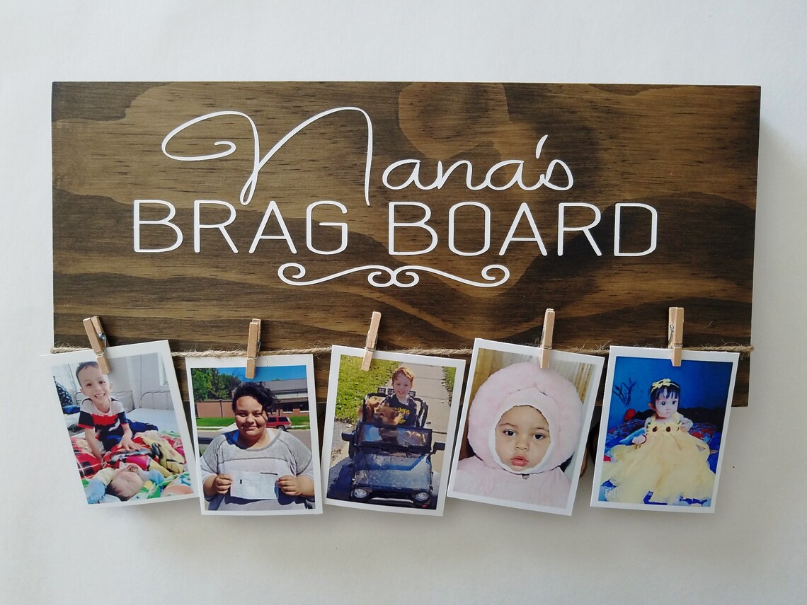 Custom Painted Brag Board Photo Display Choose Name Color | Etsy
