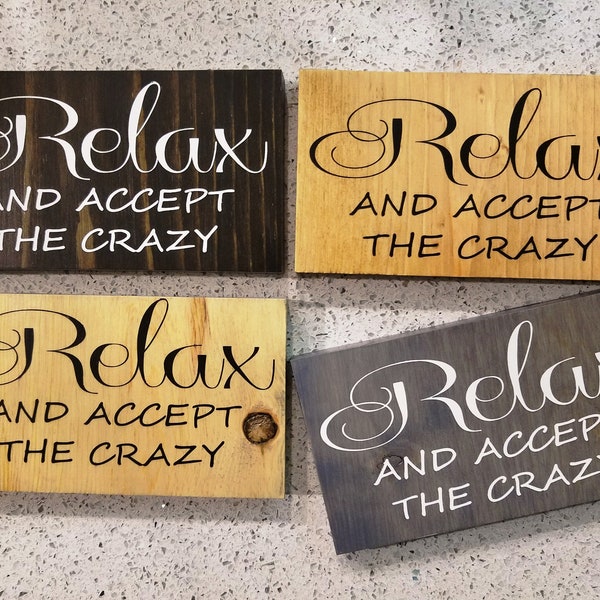 Relax Sign - Etsy