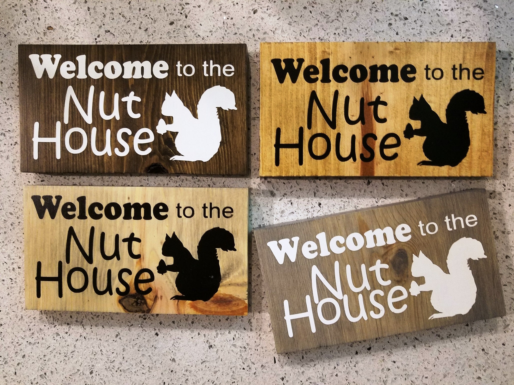 Painted Sign - Pine 4 X 7 - Welcome to the Nut House - Wood Wall Art ...
