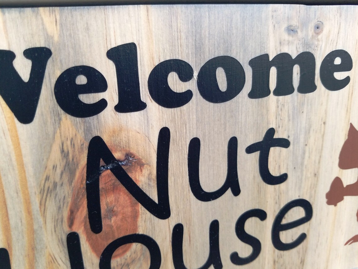 Painted Sign Pine 6x12 Welcome to the Nut House Humorous - Etsy