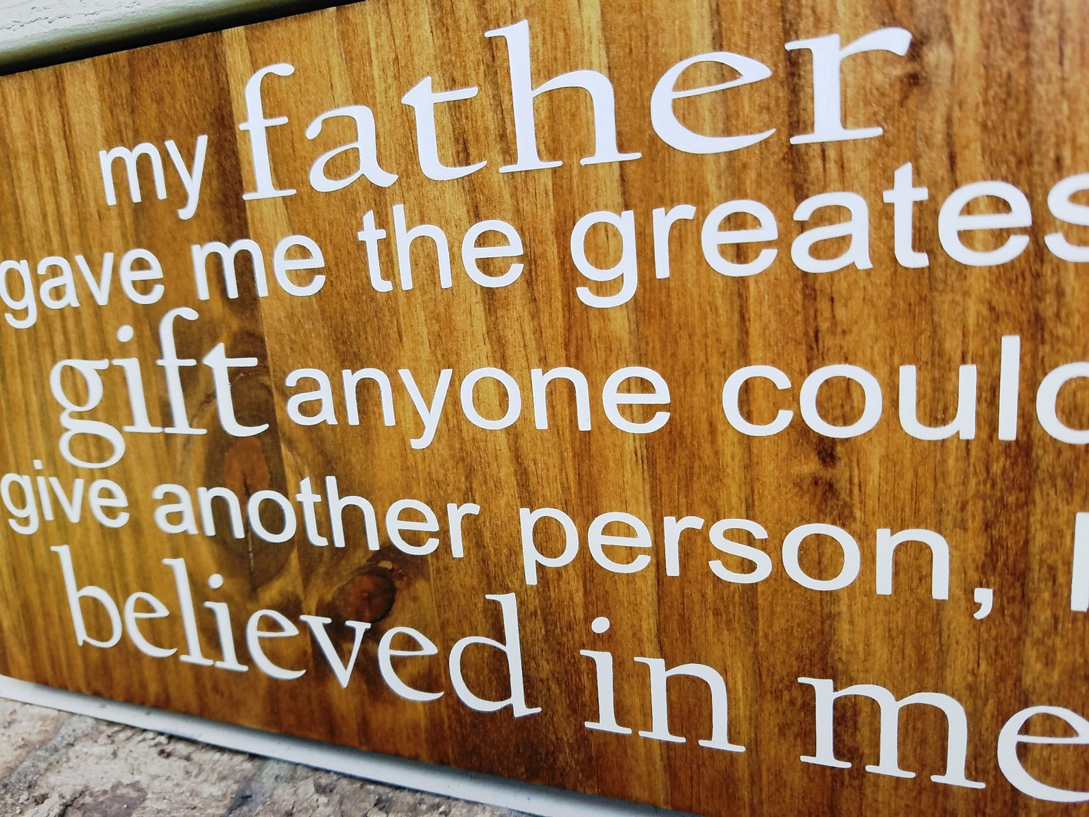 Painted Sign 6x12 My Father Gave the Greatest Gift Anyone - Etsy Israel