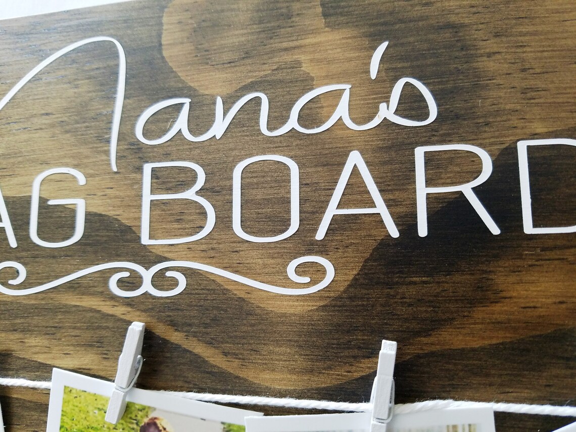 Custom Painted Brag Board Photo Display - Choose Name, Color, Size ...