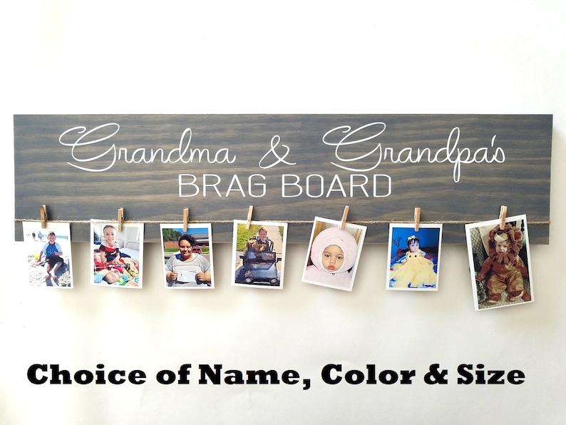 Custom Painted Brag Board Photo Display Choose Name Color - Etsy