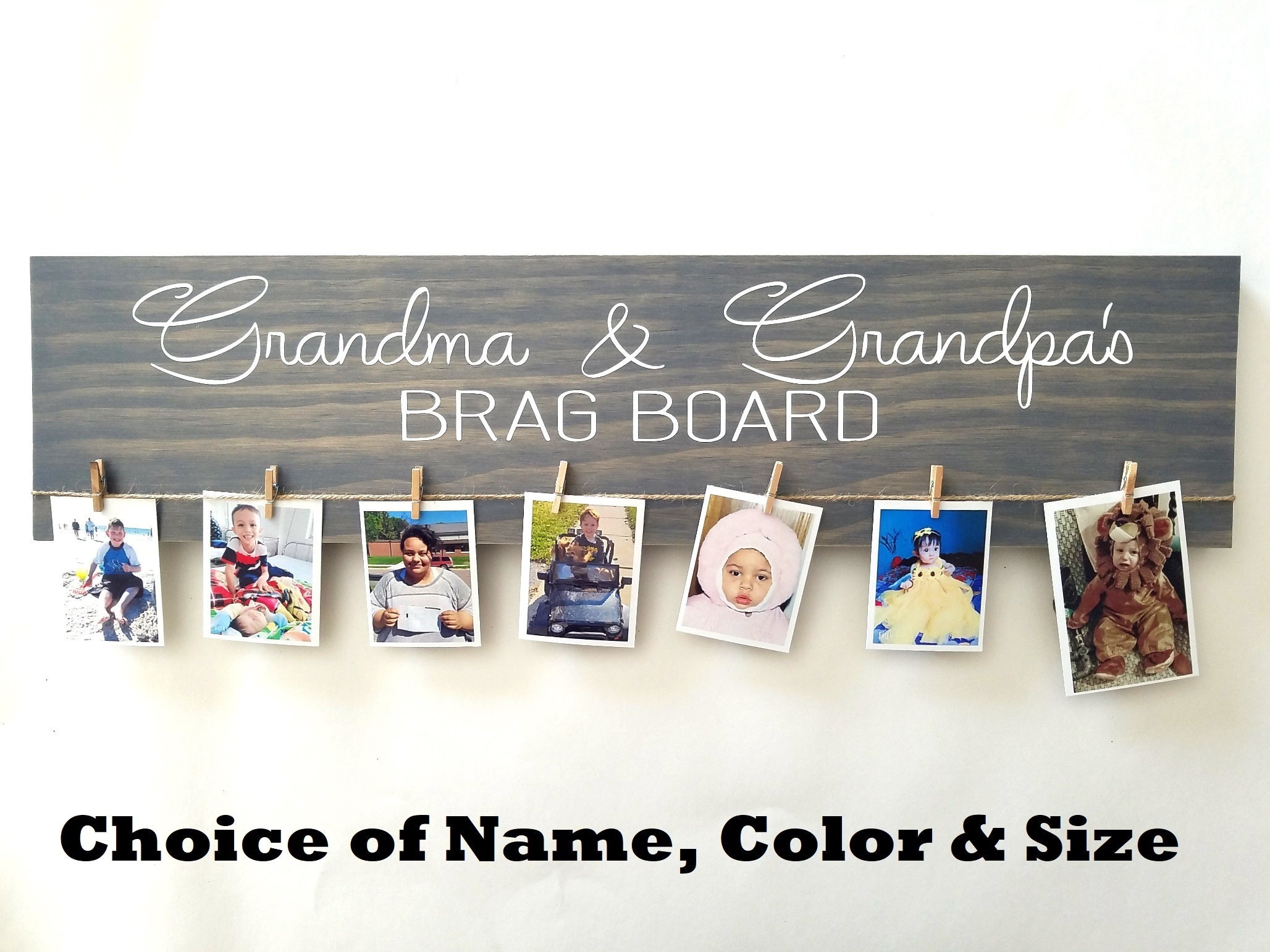 Custom Painted Brag Board Photo Display Choose Name Color - Etsy