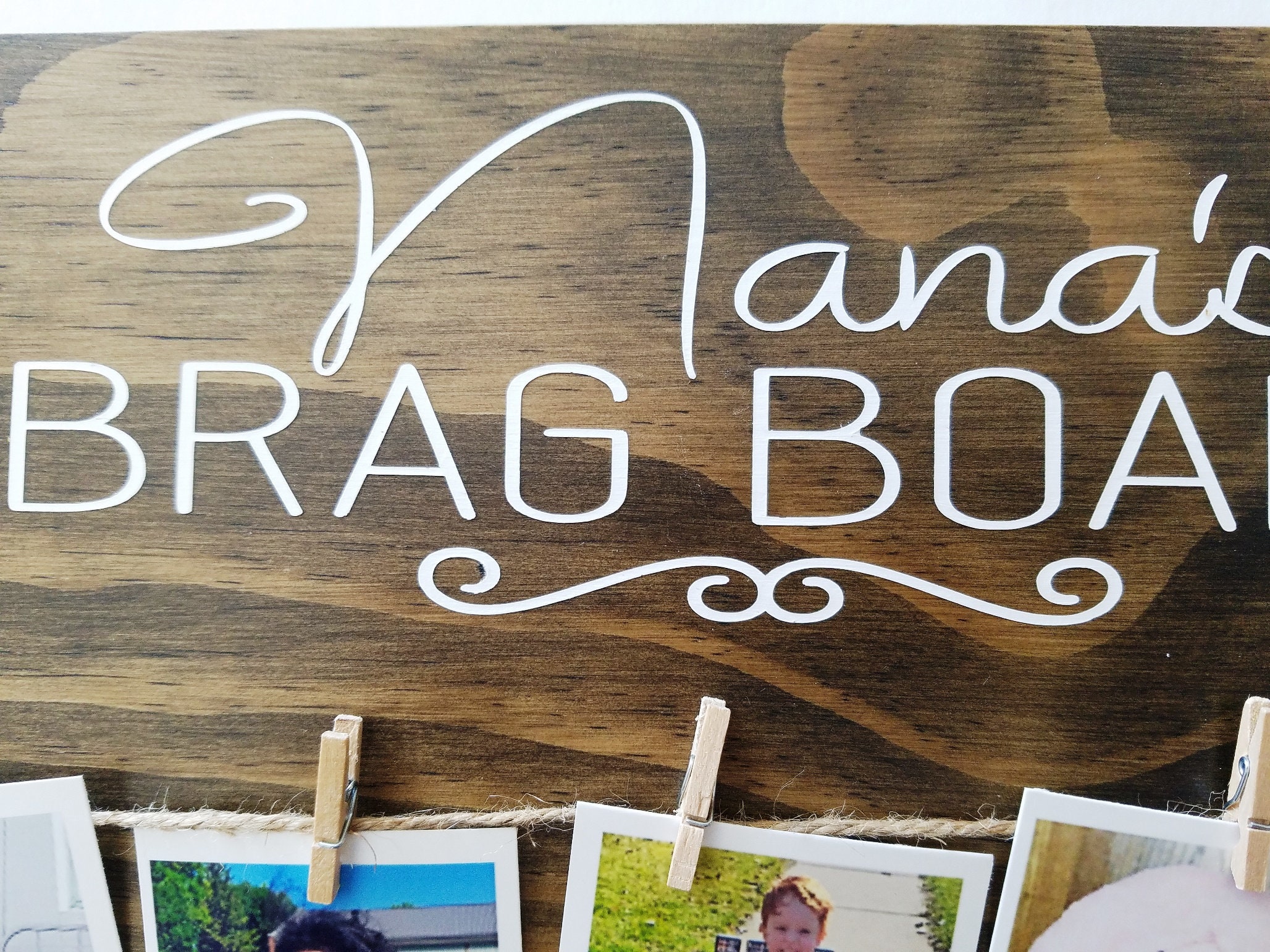 Custom Painted Brag Board Photo Display Choose Name Color | Etsy UK