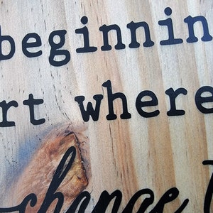 Sign Pine 6x12 Inspirational You Can't Go Back and - Etsy