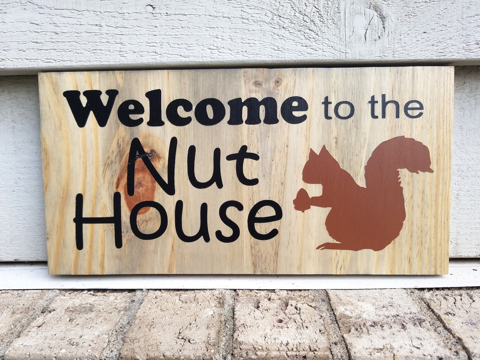 Painted Sign Pine 6x12 Welcome to the Nut House | Etsy
