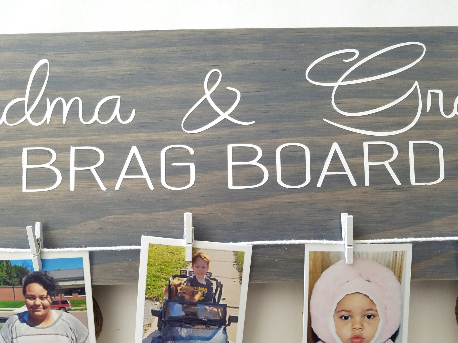 Custom Painted Brag Board Photo Display Choose Name Color - Etsy
